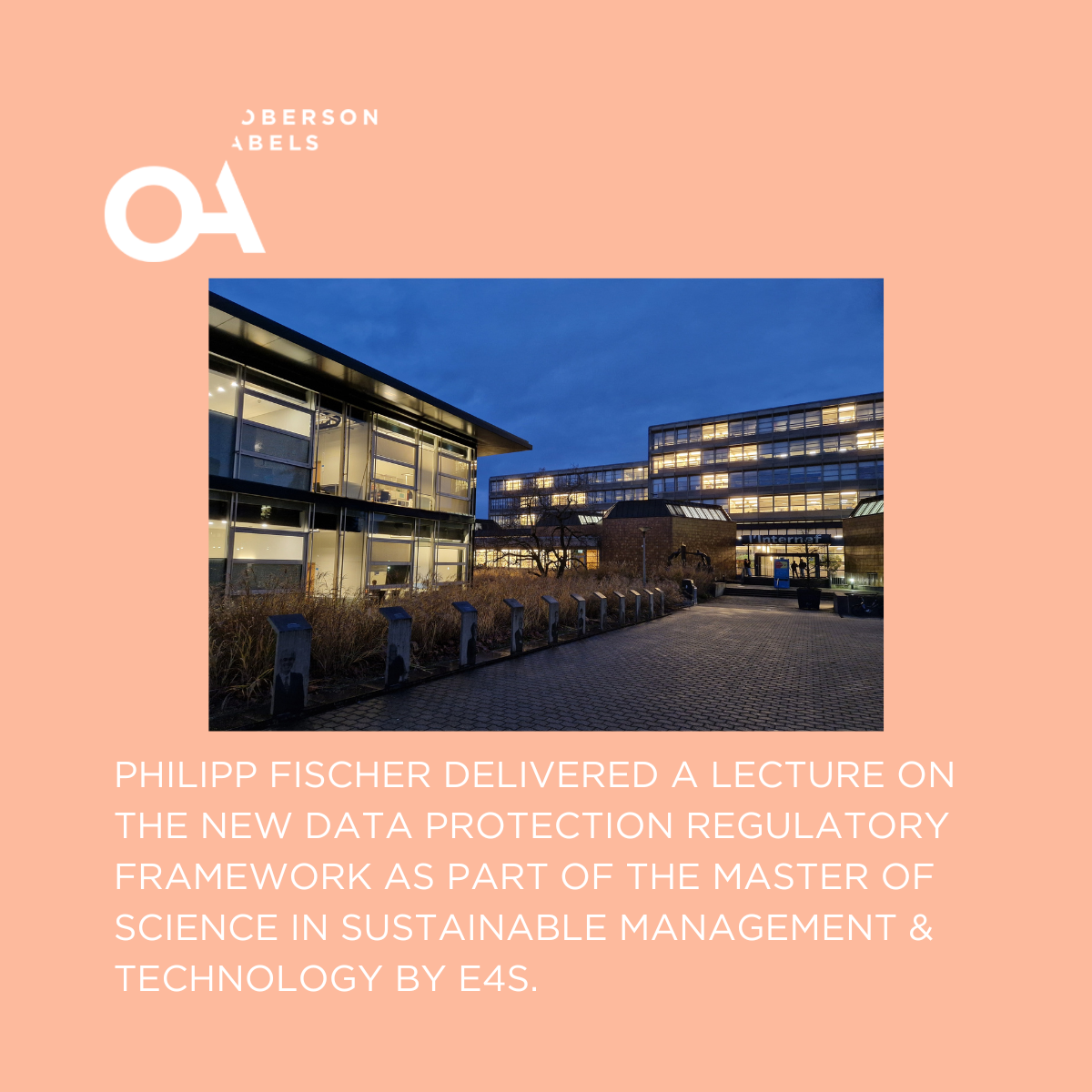 The new regulatory framework for data protection to students of the ...